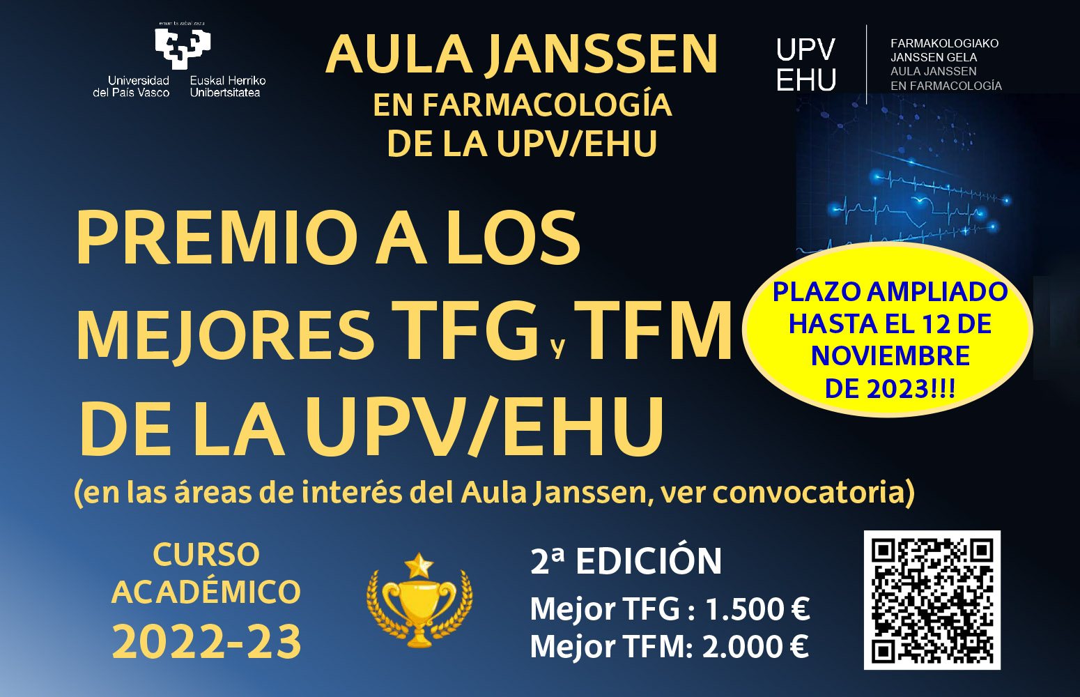 2ª EDICIÓN DE LOS PREMIOS AULA JANSSEN A TRABAJOS TFG Y TFM DE LA UPV/EHU - Facultad de Medicina ...