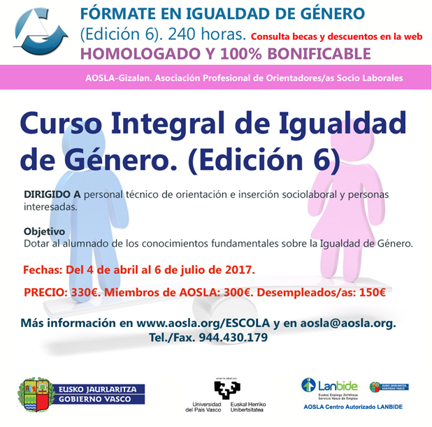 Curso Integral de Igualdad de Género (Edición 6) - Faculty of Social ...