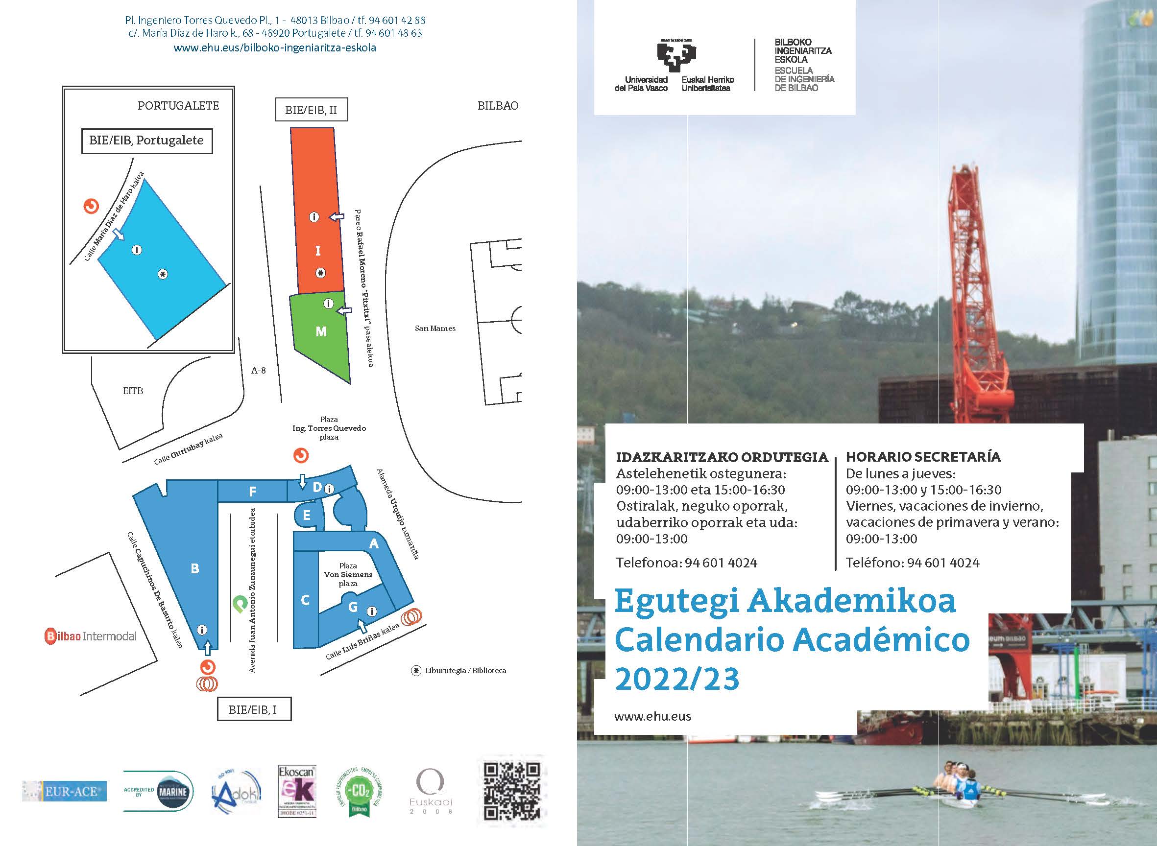 2022/2023 ordutegia - Bilboko Ingeniaritza Eskola - EHU